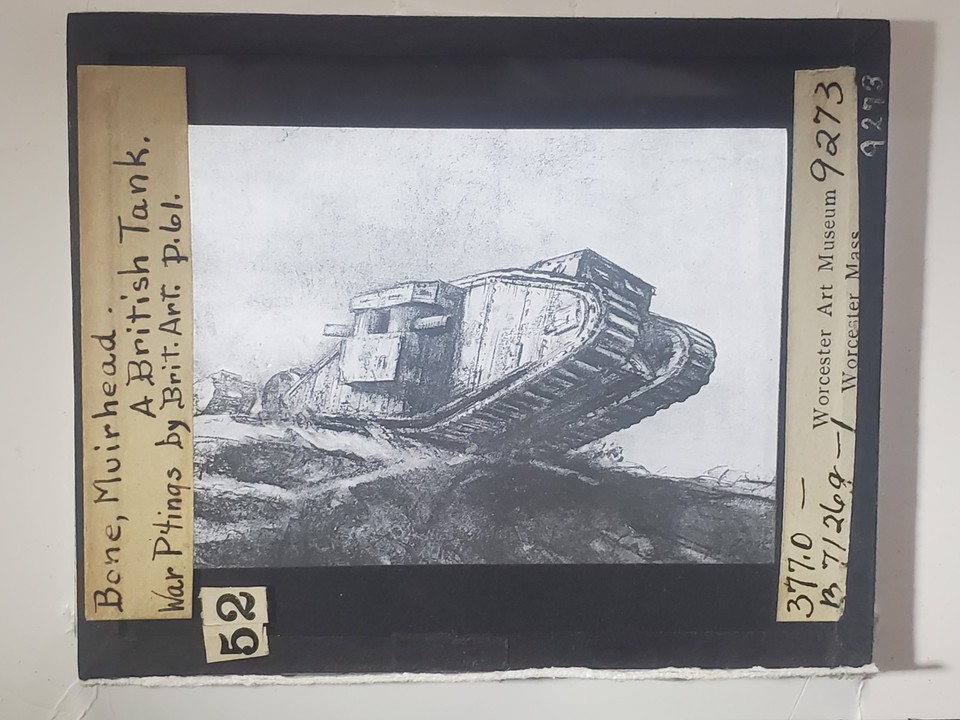 A BRitish Tank, Muirhead Bone, Magic Lantern Glass Slide | eBay