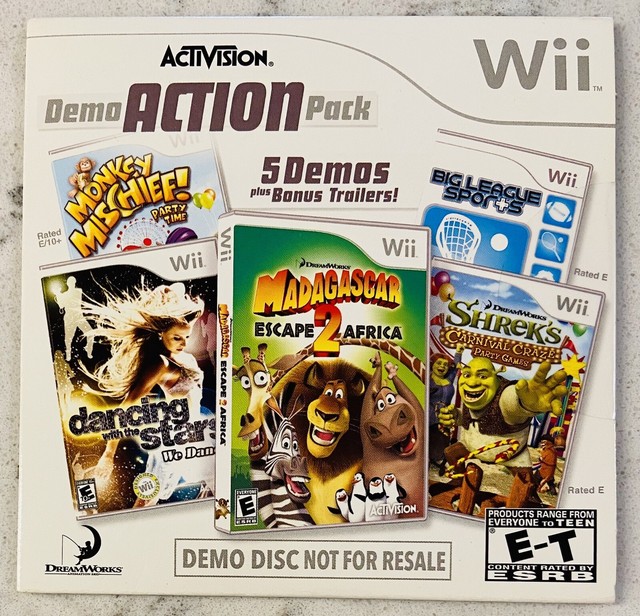 Activision Demo Action Pack (Nintendo Wii 2007) 5 Video Game Demos for ...