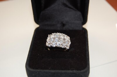 HSN Sterling Silver CZ Cluster Ring Size 6 | eBay