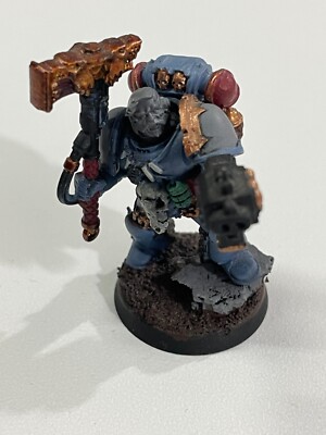 Warhammer 40K Space Wolves Captain Partially Painted | eBay