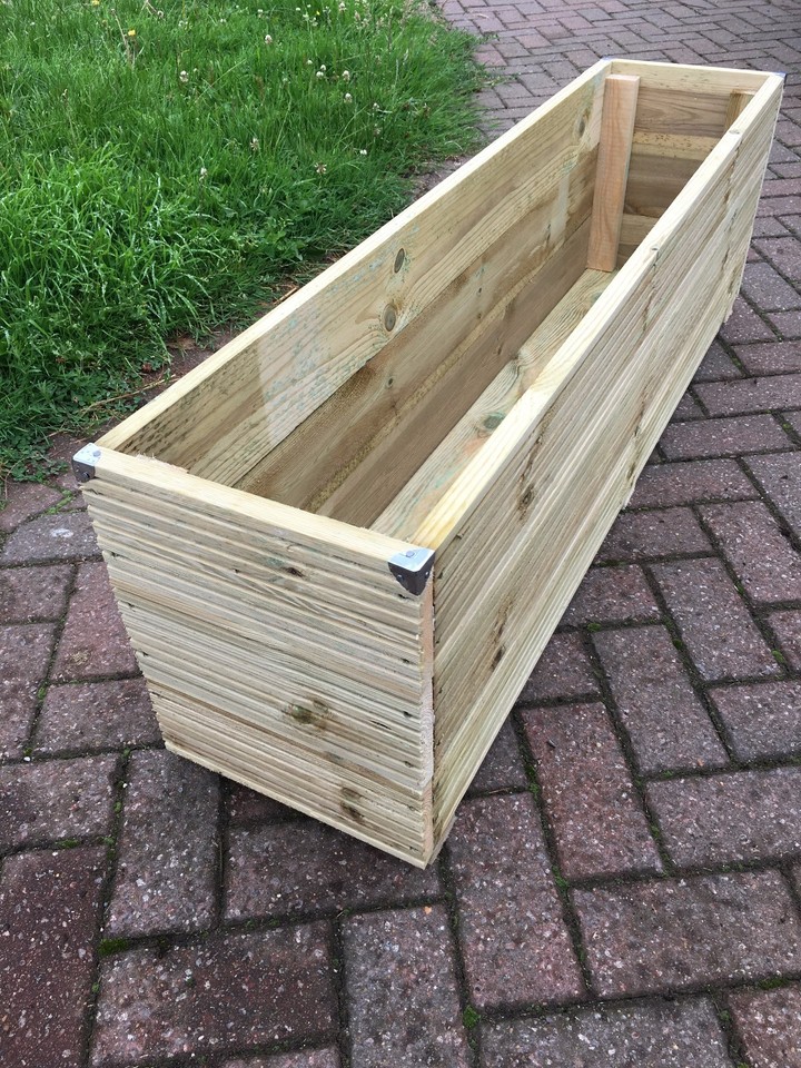 DEEP PLANTER - Super JUMBO EXTRA LARGE Tall Long Wooden Trough Decking ...