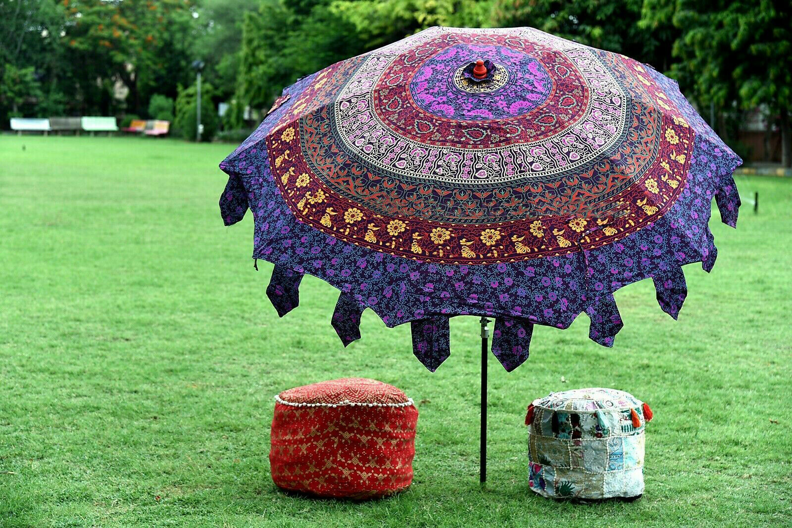 Indian Beautiful Garden Parasol Mandala Cotton Sunsha… - Gem