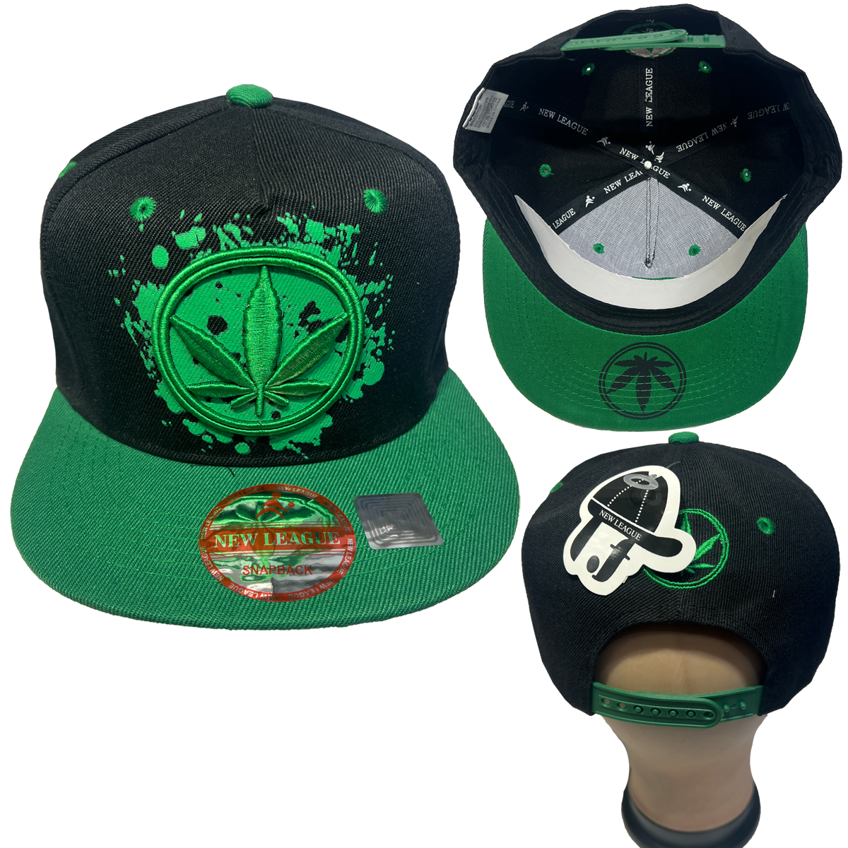 WEED MARIJUANA POT LEAF Hip Hop Snapback Adjustable Baseball Cap Hats ...
