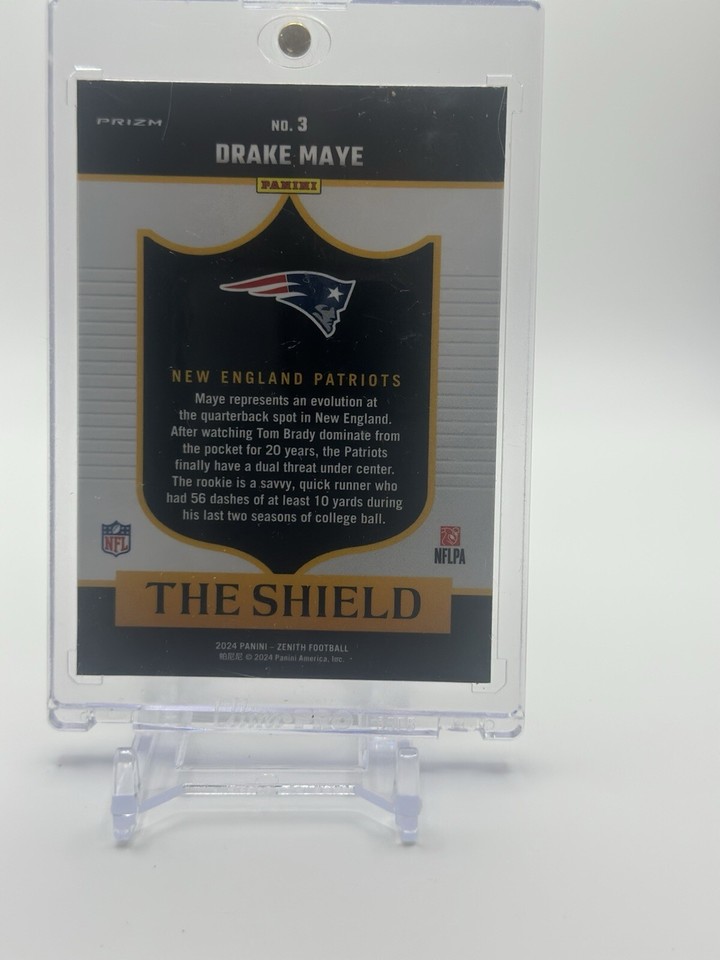 2024 Panini Zenith - Drake Maye #3 The Shield Prizm SSP (RC) CASE HIT ...