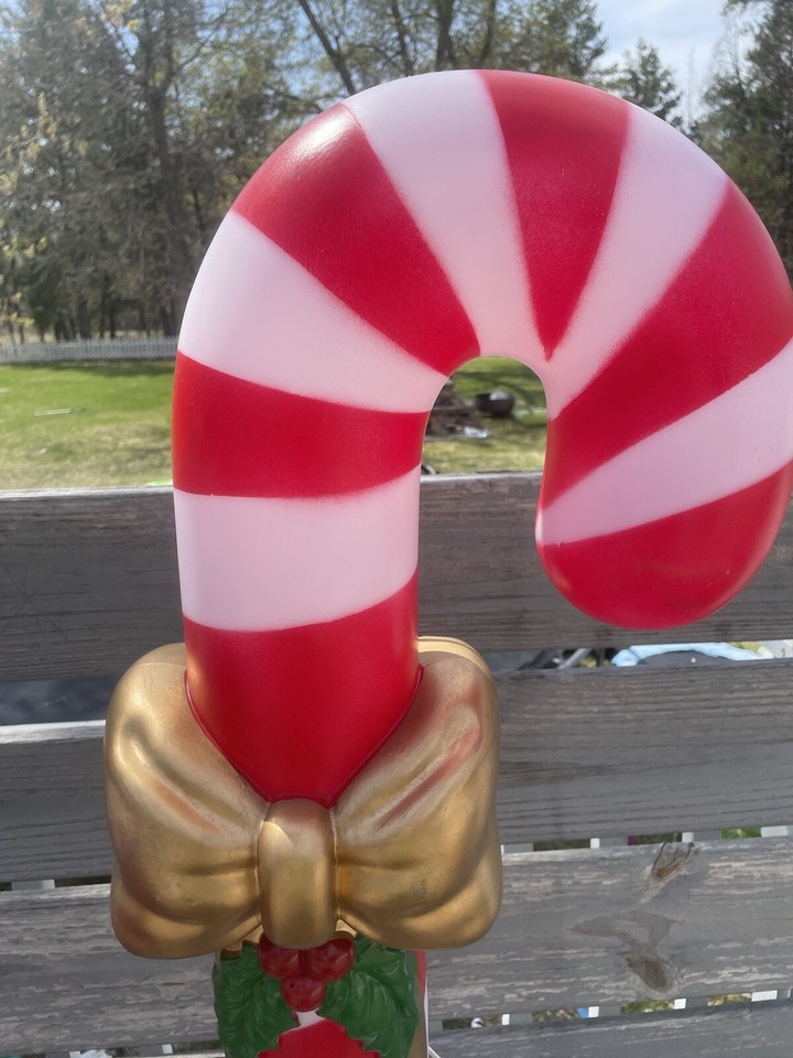 CANDY CANE Blow Mold Christmas Lights Yard Decor 42” tall 🔥🔥 | eBay