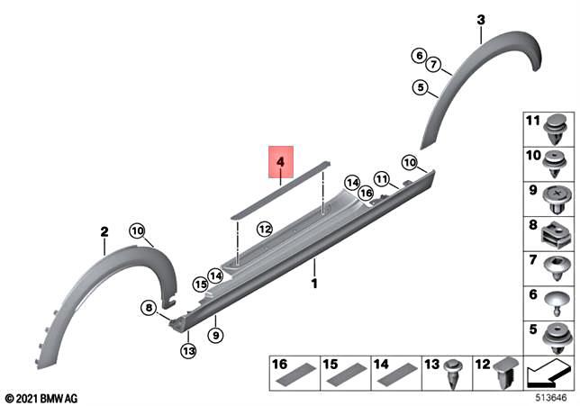 Genuine BMW OEM 51777317399 Cover Entrance for sale online | eBay