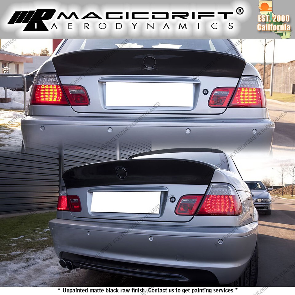 For 00-06 BMW E46 2Dr Coupes CSL Style Rear Trunk Lid Boot Deck Spoiler ...