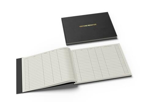 Officewerks Visitors Register Book 120 Pages 8 7/8" X 7" Black ...