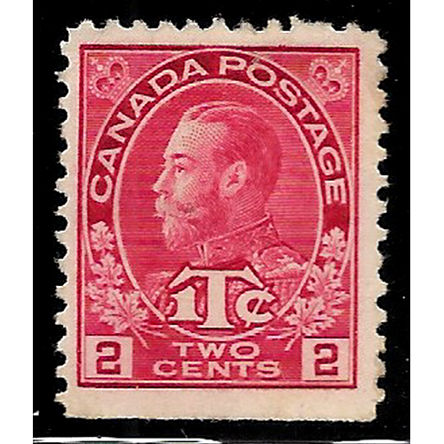 CANADA stamps 1916 GEORGE V 2cents+1c. rose red die I SG.231 unused no ...