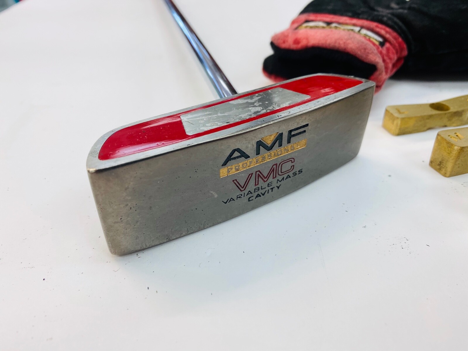 AMF Pro VMC VARIABLE MASS CAVITY 35" Golf Putter w Headcover Weights ...