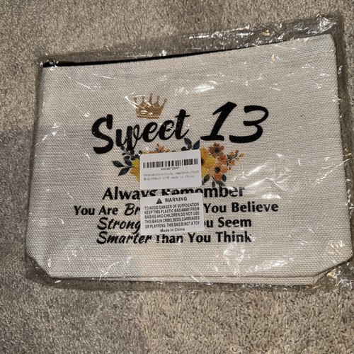 Sweet 13 Birthday Gift Pouch Makeup Bag NWT | eBay