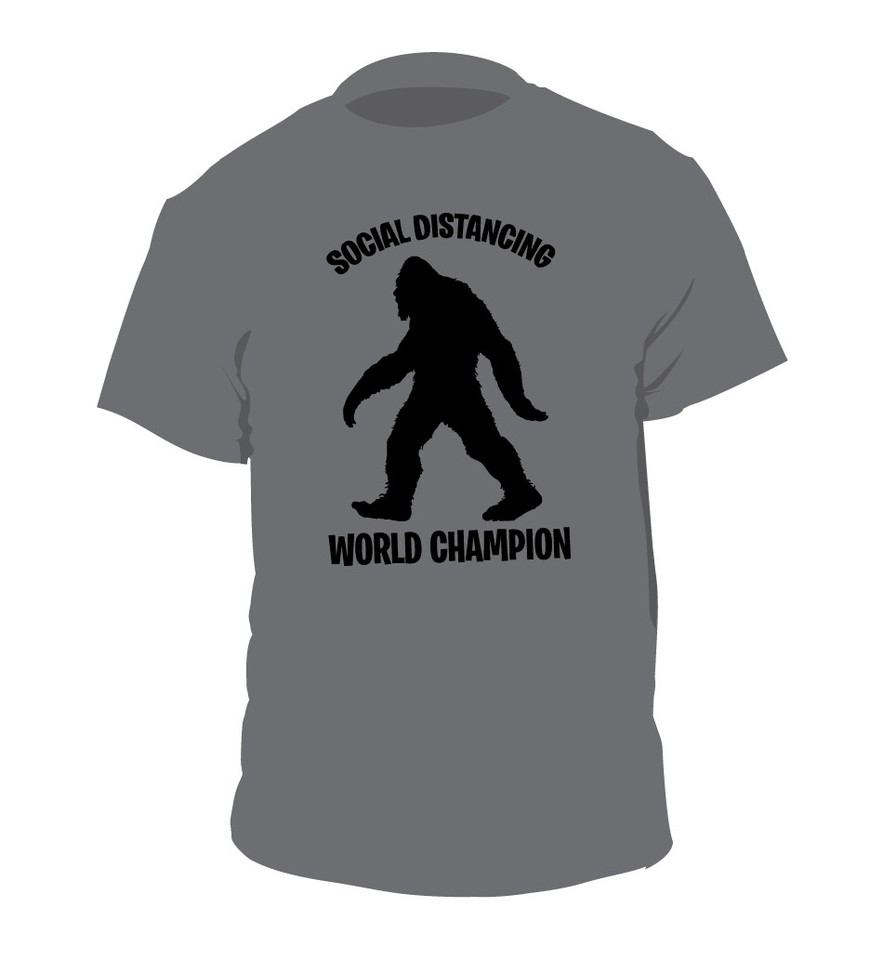 SOCIAL DISTANCING WORLD CHAMPION shirt Bigfoot Yeti Big Foot t-shirt ...