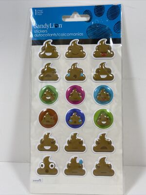 Poop Emoji - Raised Dimensional Stickers Crap | eBay