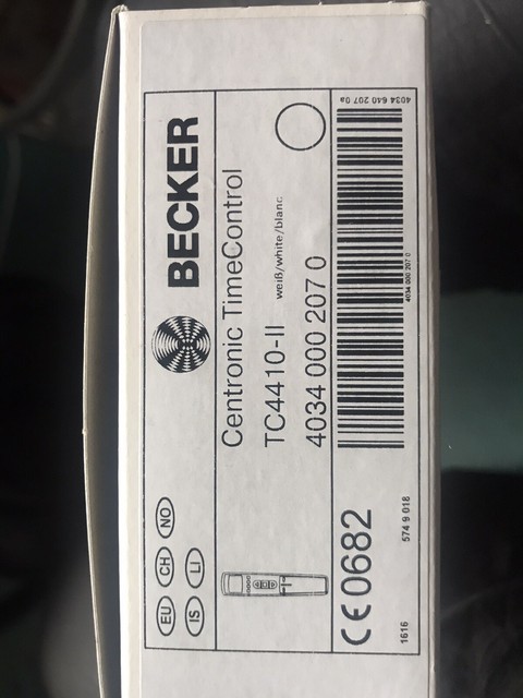 Becker 10-kanal Handsender Centronic TimeControl Tc4410-ii weiß günstig ...