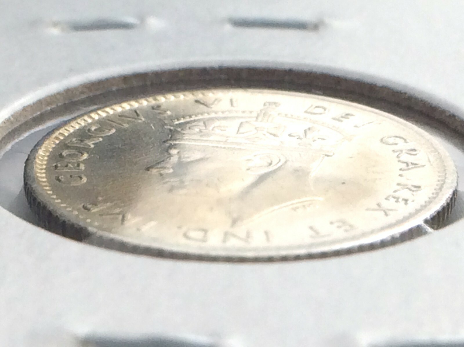 1945C Newfoundland Canada Five 5 Cent Small George VI Whizzed Coin K976 ...