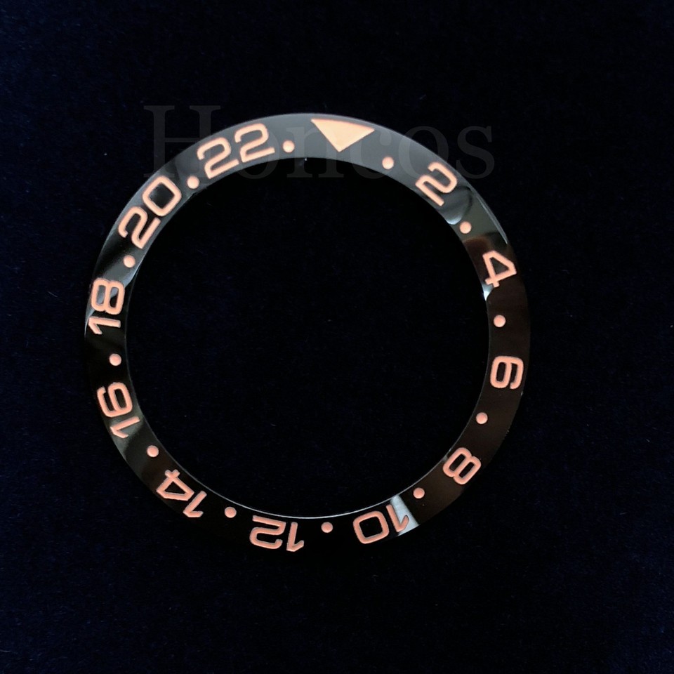 38MM Ceramic Bezel Insert Ring GMT Planet Ocean Diver Vintage fits for ...