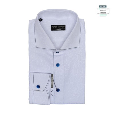 Luxus Gerlin Hemd Weiß Alumo Jacquard Baumwolle 16 - 41 4AP Bijan | eBay.de