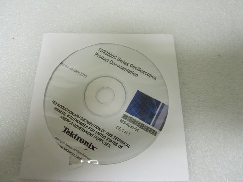 Tektronix TDS3000C Series Oscilloscopes Product Documentation CD 063 ...