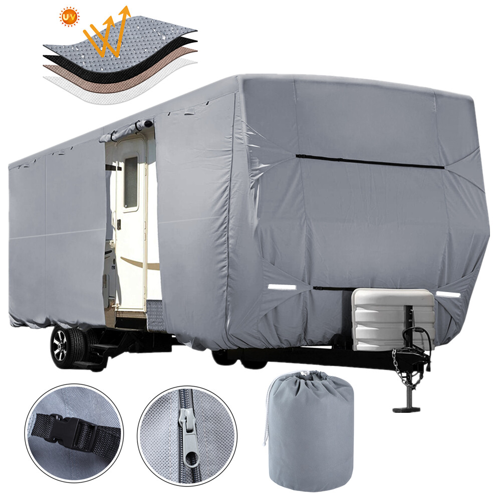 6-Ply Anti-UV Waterproof Travel Trailer Camper RV Cover Storage 16'-38 ...