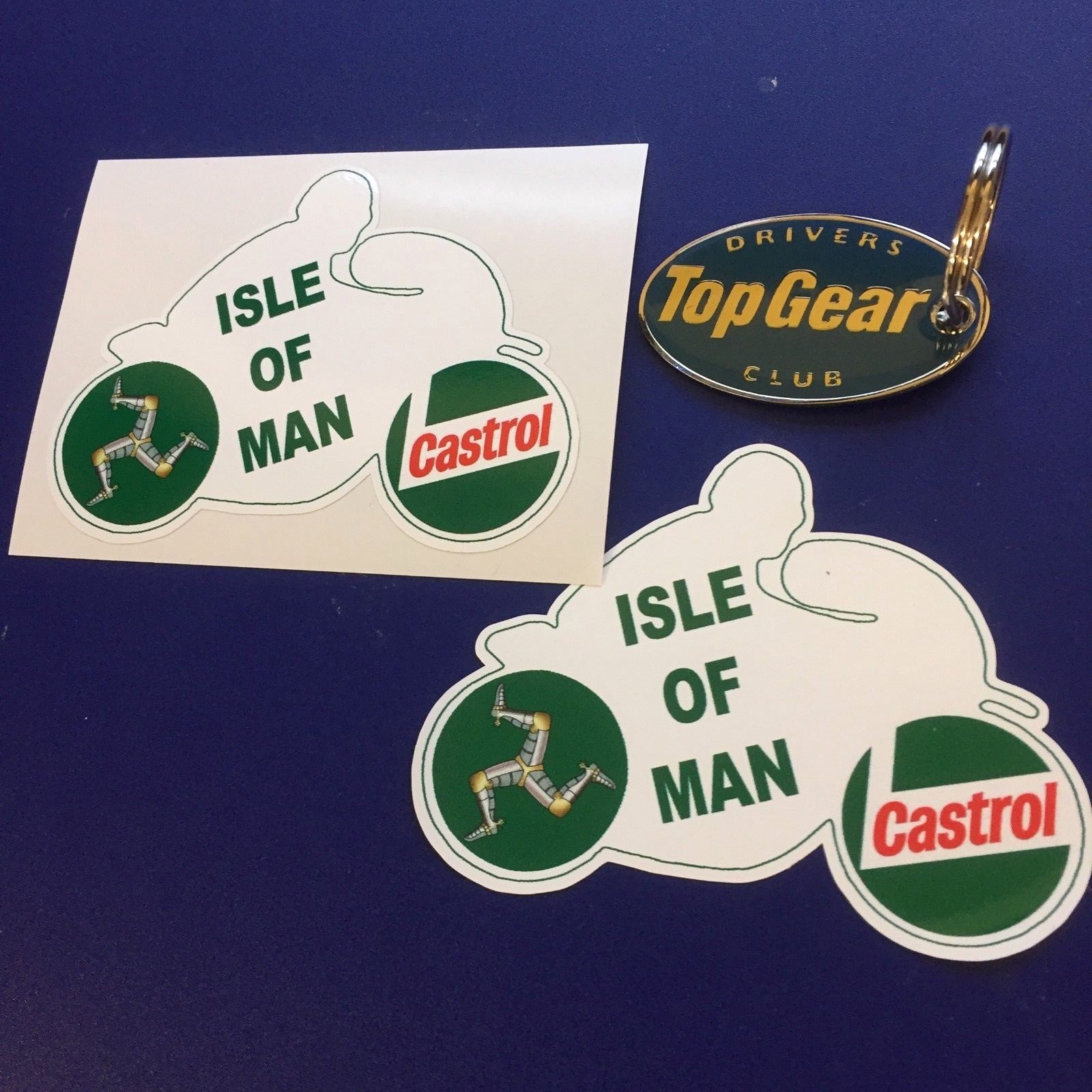 CASTROL Oil ISLE OF MAN Motorcycle Toolbox Car Stickers Decals 2 off ...