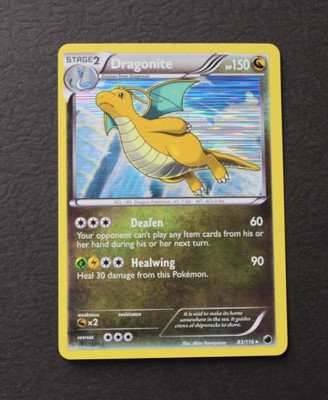 1X Dragonite - 83/116 - Holo Rare Plasma Freeze Set Pokemon Card - NM ...