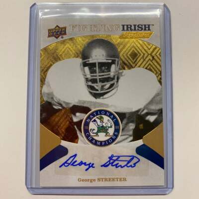 George Streeter Upper Deck 2017 Notre Dame 1988 Champions Fighting ...