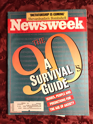 NEWSWEEK December 31 1990 Guide to the 90s Eduard Shevardnadze The ...