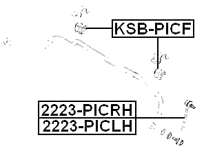 Front Left Stabilizer Link / Sway Bar Link Fits Kia 54830-07000, 54830 ...