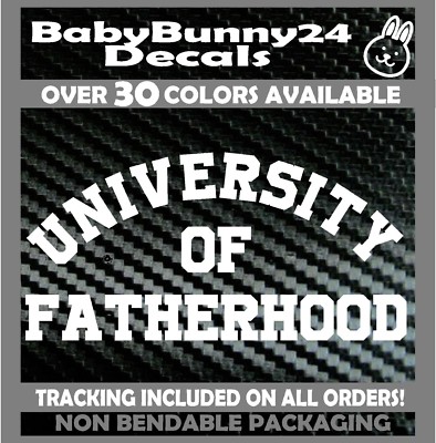 University of Fatherhood Dad Van Minivan dad life Vinyl Decal Sticker ...