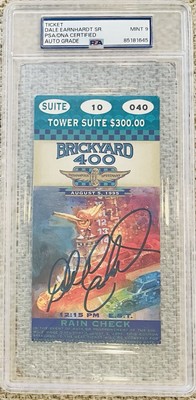 Dale Earnhardt SR RIP Single Signed NASCAR Ticket Autograph PSA/DNA ...