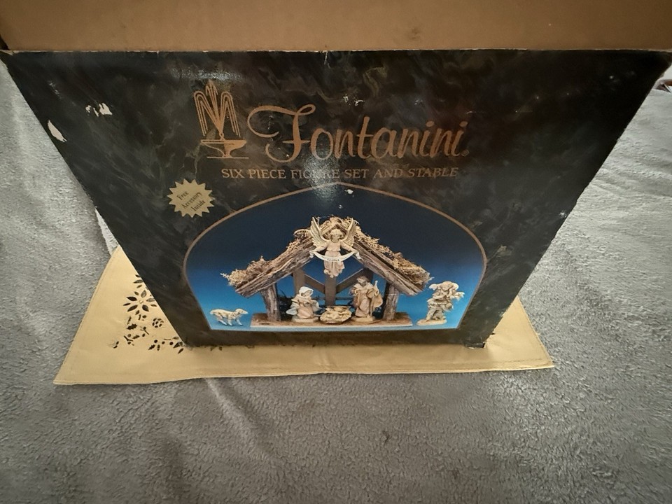 Fontanini Heirloom Nativity 6 Figure Set w. Stable + Kings Micah + 2002 ...