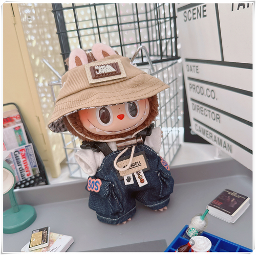 1st and 2nd Gen Labubu Doll Clothes / Urban-Chic Overalls White Set (No ...