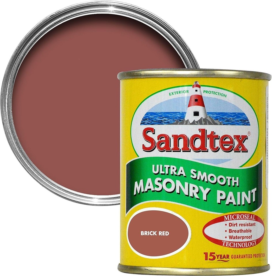 150ml Brick Red Waterproof Masonry Paint - Ultra Smooth Finish for ...