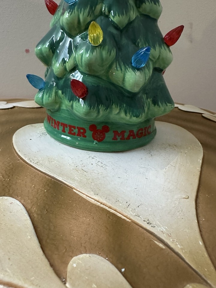 Disney Winter Magic Mickey Mouse Light Up Ceramic Christmas Tree | eBay