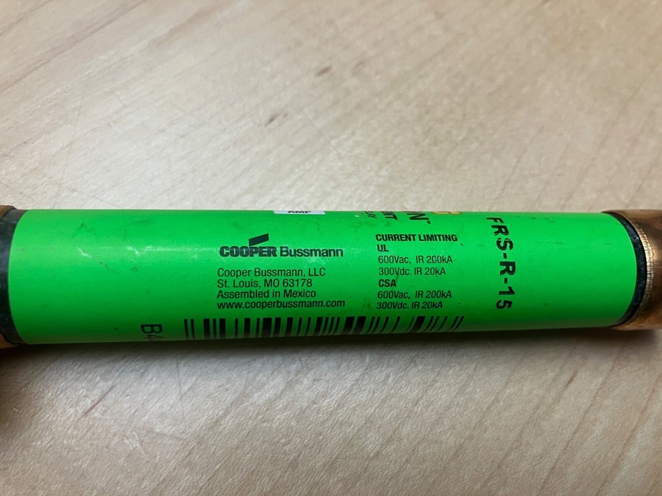 Lot Of 10, NEW. FRS-R-15, Bussmann 15A Fuses. Class RK5. New In Box ...