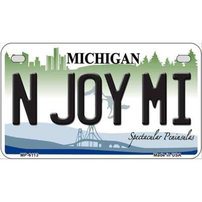 N Joy MI Michigan Novelty Metal Motorcycle Plate MP-6113 | eBay
