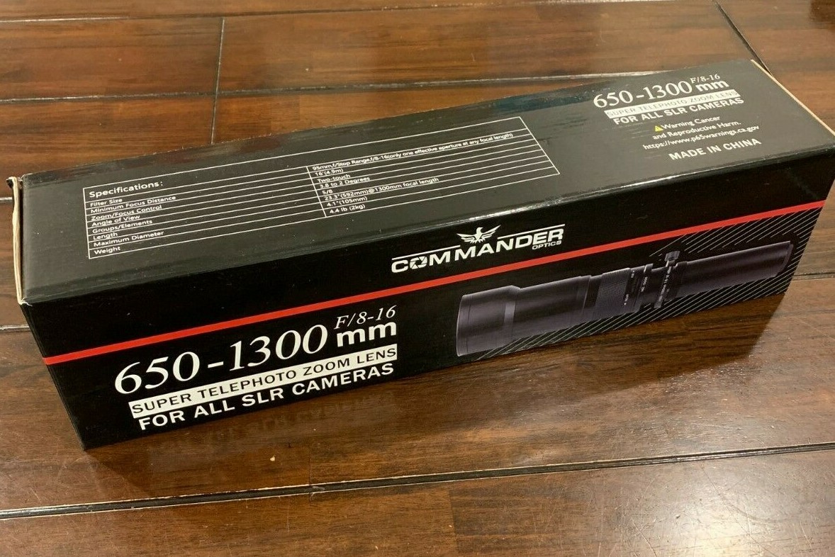 Commander Optics 650-1300mm f/8-16 Telephoto Zoom Lens for C | eBay