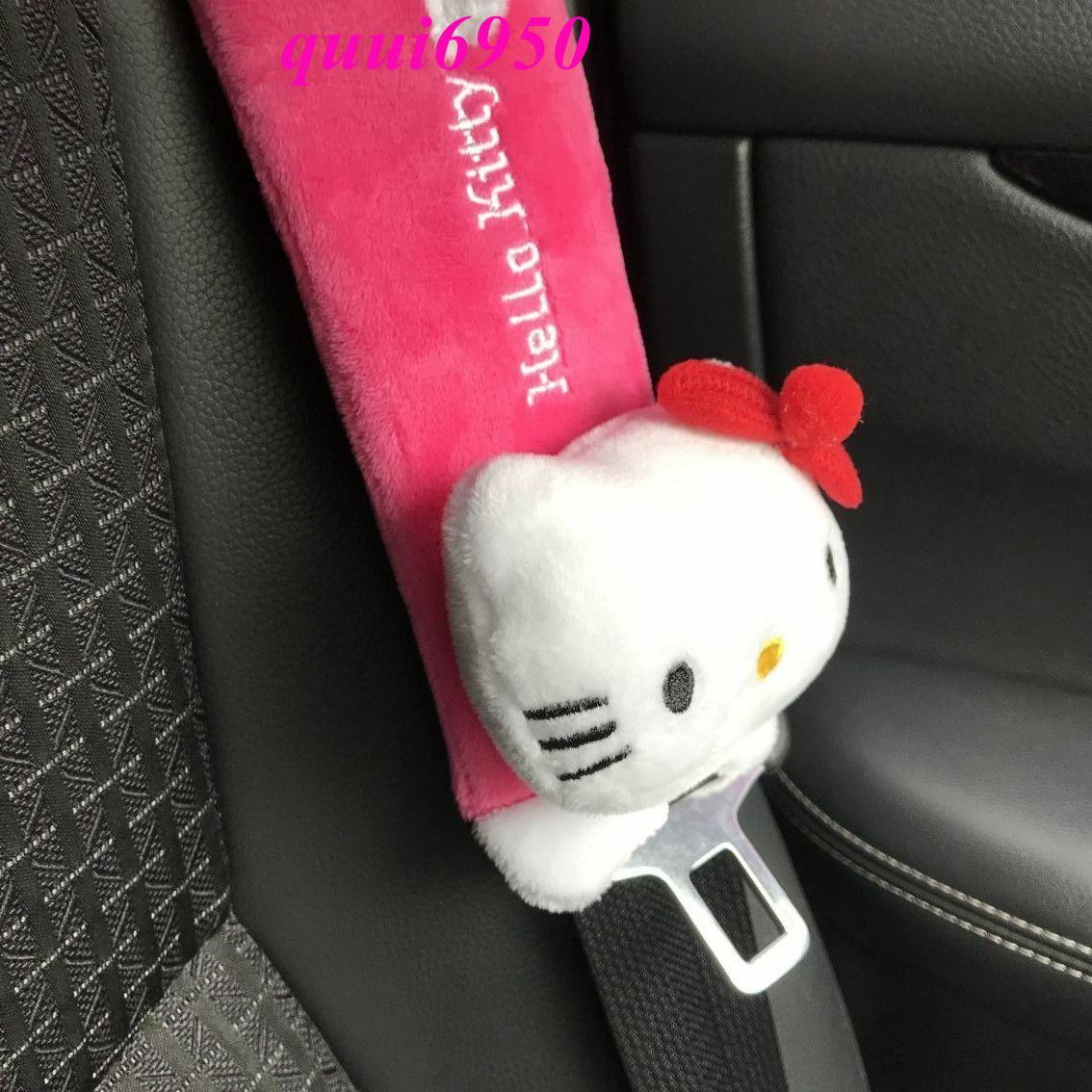2pcs Cute Pink Hello Kitty Auto Car Seat Belt Covers Soft Shoulder Pad ...