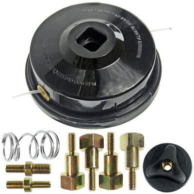 UNIVERSAL Strimmer Line Head Manual Feed Spool Bolts Dual Trimmer ...
