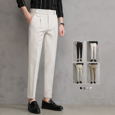 Herren Hohe Taille Formell Elegant Hose Freizeit Büro Business Kleid ...