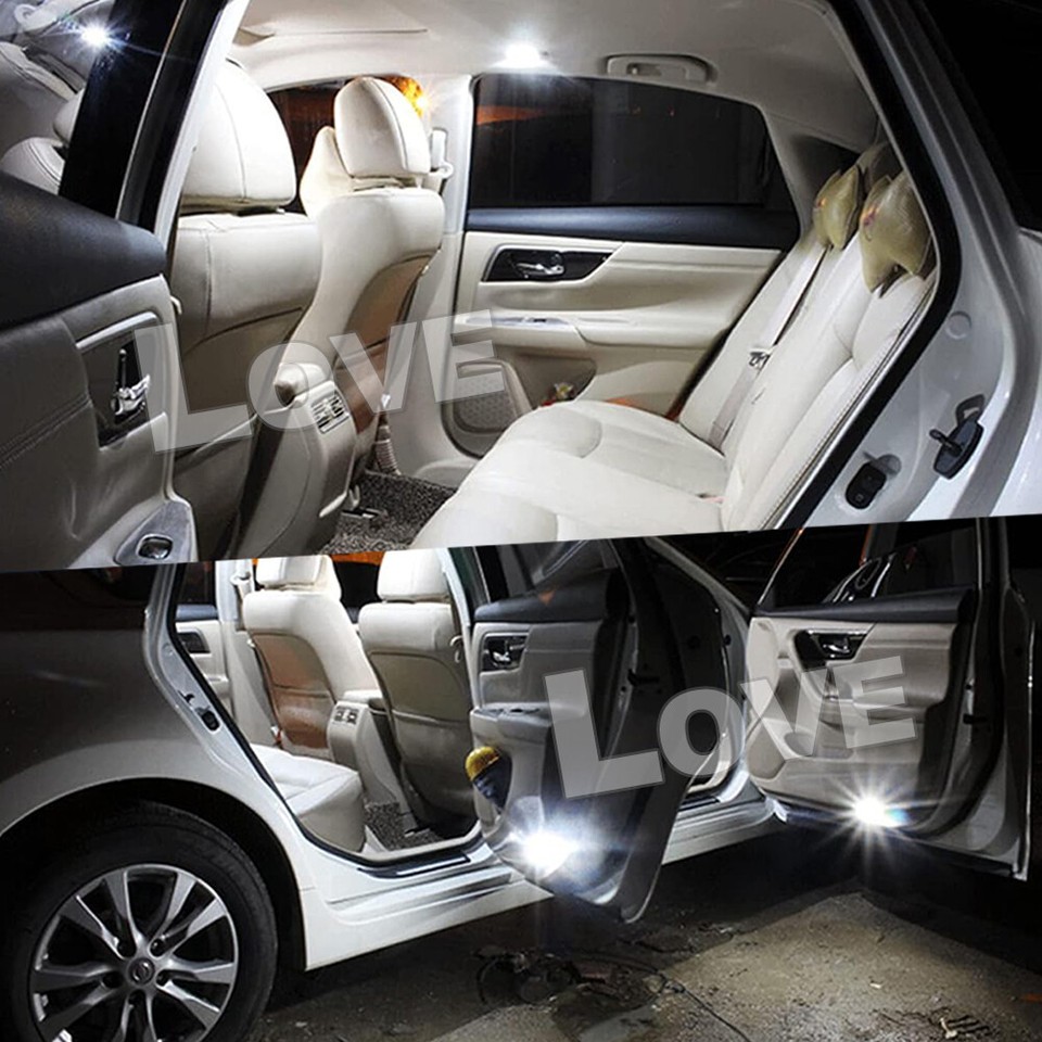 10pcs Canbus T10 LED 7020 SMD White Car Side Wedge Light Globe Bulbs ...