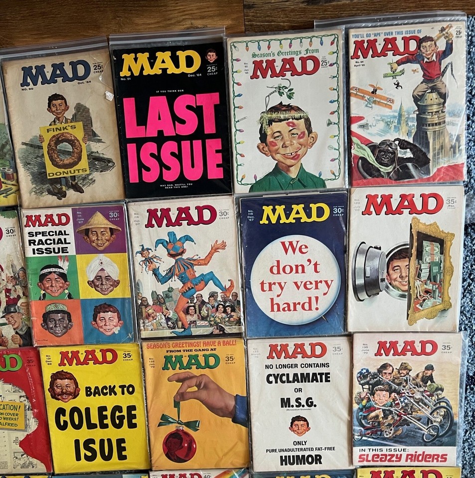 Mad Magazine Collection / 170 magazines 1950s-1980s vintage collector ...