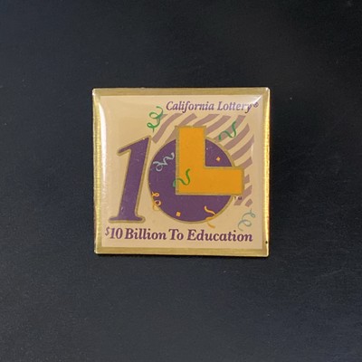 VTG CA California Lotto Lottery 10 Billion to Education Hat Lapel Pin ...