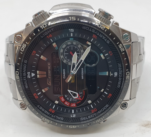 CASIO Edifice ECW-M300E Mens 45mm Tough Solar Wave Ceptor Bracelet ...