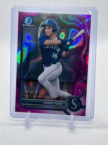 2022 Bowman Chrome Harry Ford Fuchsia Lava Refractor Seattle Mariners ...