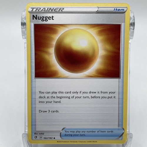 Nugget Non-Holographic Uncommon Item 162/192 Pokémon TCG Rebel Clash NM ...