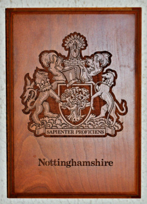 Nottinghamshire plaque crest coat of arms | eBay UK