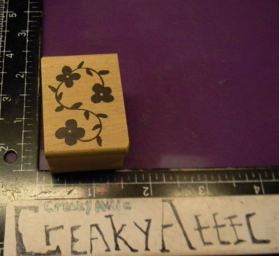 FLOWER VINE S SHAPE LEAVES RUBBER STAMP MAGENTA F0320 CREAKYATTIC | eBay