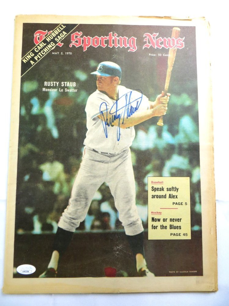 Rusty Staub Signed Autographed Newspaper Sporting News 1970 Expos JSA ...