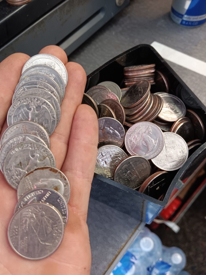 Bulk, 10 Hand Wrapped Rolls, ($100) Normal Regular Quarters. Real Mixed ...